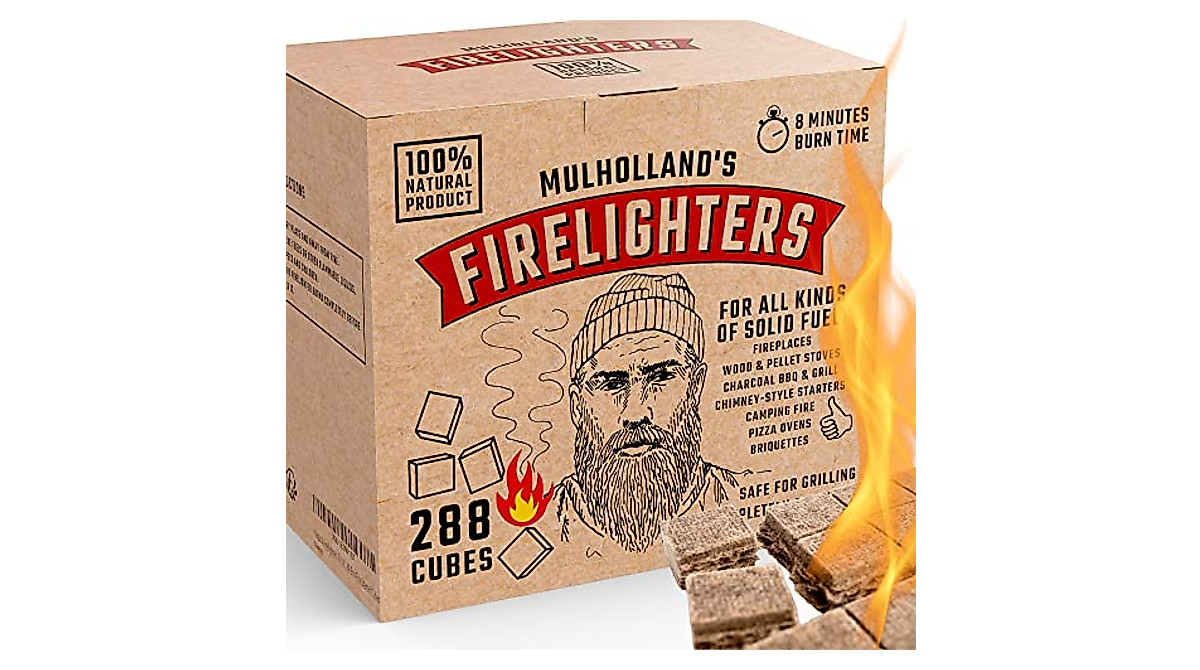 Light Fires Easily: 288 Natural Eco Fire Starter Cubes