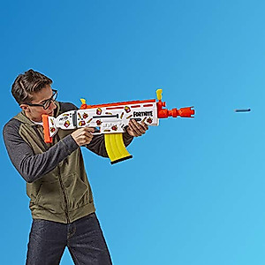 Nerf Fortnite AR-Durrr Burger Motorized Blaster - Customizing Stickers, 20 Darts, 10-Dart Clip - for Youth, Teens, Adults (Amazon Exclusive)