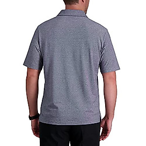 Haggar Men's Short Sleeve Stretch Polo, Medium Grey