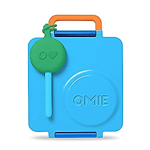 OmieBox Bento Box for Kids Insulated Bento Lunch Box with Leak Proof Thermos Food Jar, 3 Compartments + Mint Green Utensil Set with Case