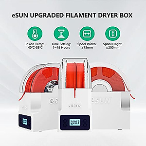 eSUN eBOX Lite Upgraded 3D Printing Filament Dryer Box, Filament Storage Box, Spool Holder for Keeping 3D Printing Filament from Moist and Keeping Filaments Dehydrating, US Power Supply