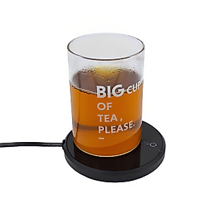 Coffee Mug Warmer with 2 Temperature Setting, Auto Shut Off Electric Cup Warmer for Desk, Smart Cup Warmer for Heating Coffee, Milk, Tea and Beverage, Black