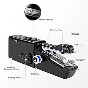 mini sewing machine，Beginners Handheld Sewing Machine, manual portable Quick Sewing Portable Sewing Machine, Electric Handy Sewing Machine, perfect for Beginners Sewing DIY Fabric Cloth Jeans
