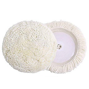 CANOPUS Wool Polishing Pads, Body Repair Buffing & Polishing Pads for Compound Waxing and Polishing, Types of Painted Metallic Surfaces, Car, Truck, Bike, 100% Wool, 5 in