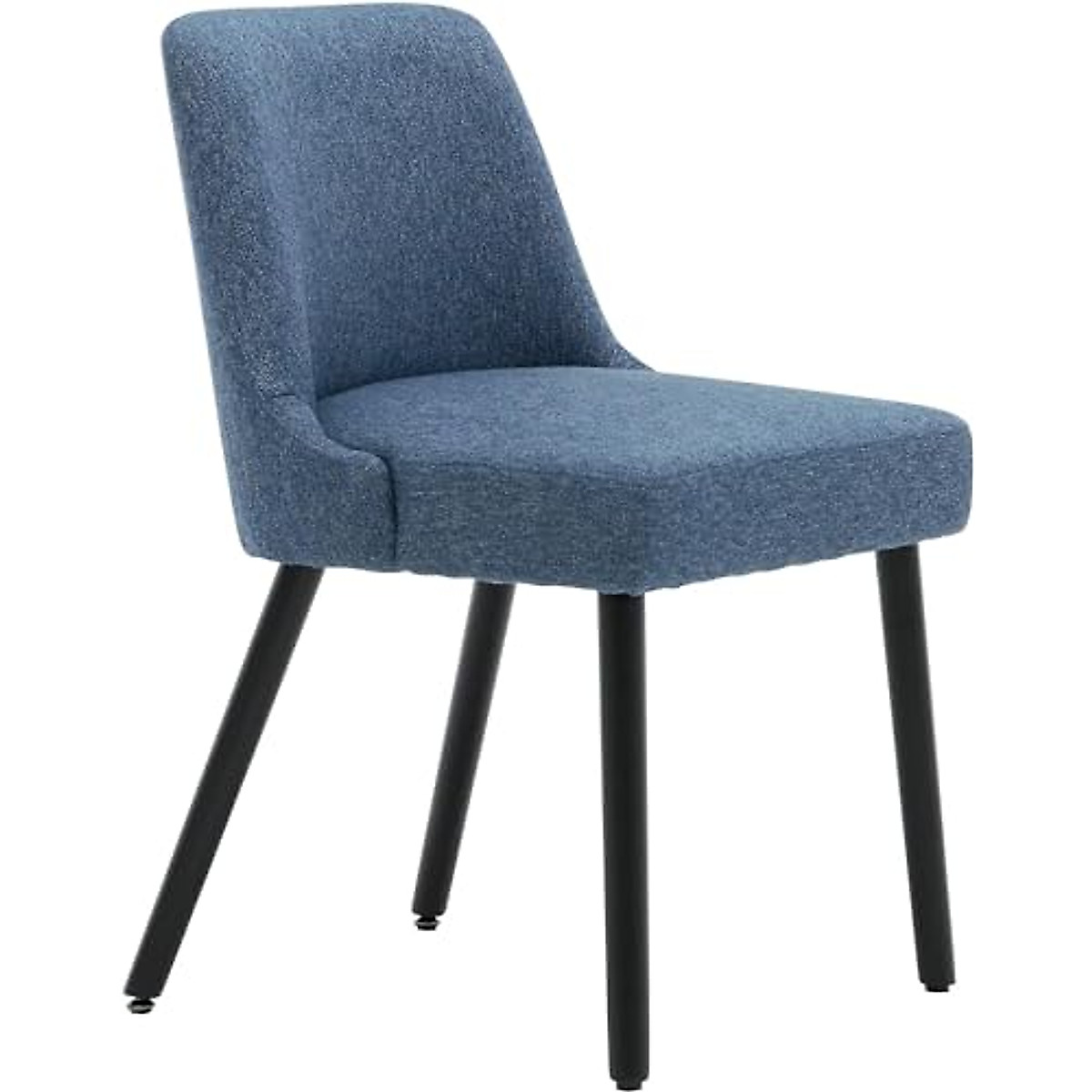 MINCETA Dining Chair,Morden Wood Leg Upholstered Kitchen Chair Set of 2,Performance Fabric in Navy