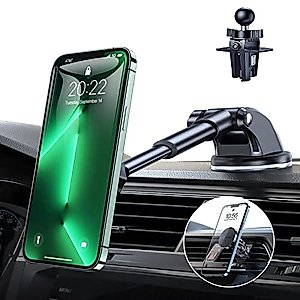 andobil [Bumps Friendly Magnetic Phone Holder for Car, [Super Strong Magnet] Universal Dashboard Windshield Car Mount Magnet Compatible with iPhone 13 12 Pro Max 11 XR Samsung S22 S21 All
