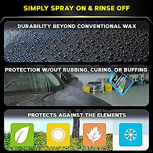 Meguiar's Hybrid Ceramic Spray Wax - SiO2 Hybrid Technology in an Easy-to-Use Spray Application That Delivers Long-Lasting Protection - 32 Oz