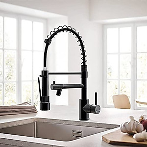 Kitchen Faucets,Craftespirit Kitchen Faucet with Pull Down Sprayer Kitchen Sink Faucet Matte Black Kitchen Faucet with Sprayer