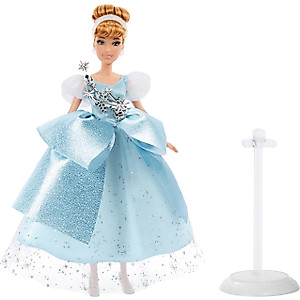 Mattel Disney Toys, Collector Cinderella Doll to Celebrate Disney 100 Years of Wonder, Inspired by Disney Movie, Gifts for Kids and Collectors