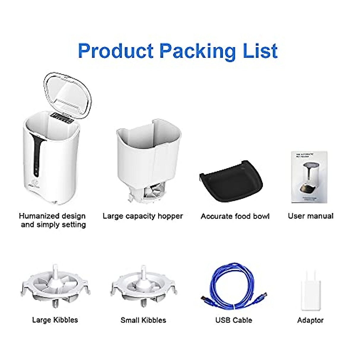 Alla Pets Smart Automatic WiFi Cats & Dogs Feeder, Food Tank 6L Auto Pet Dry Food Dispenser 1~39 Portions Meal for Small and Large Pets, Infrared Indication Control, White