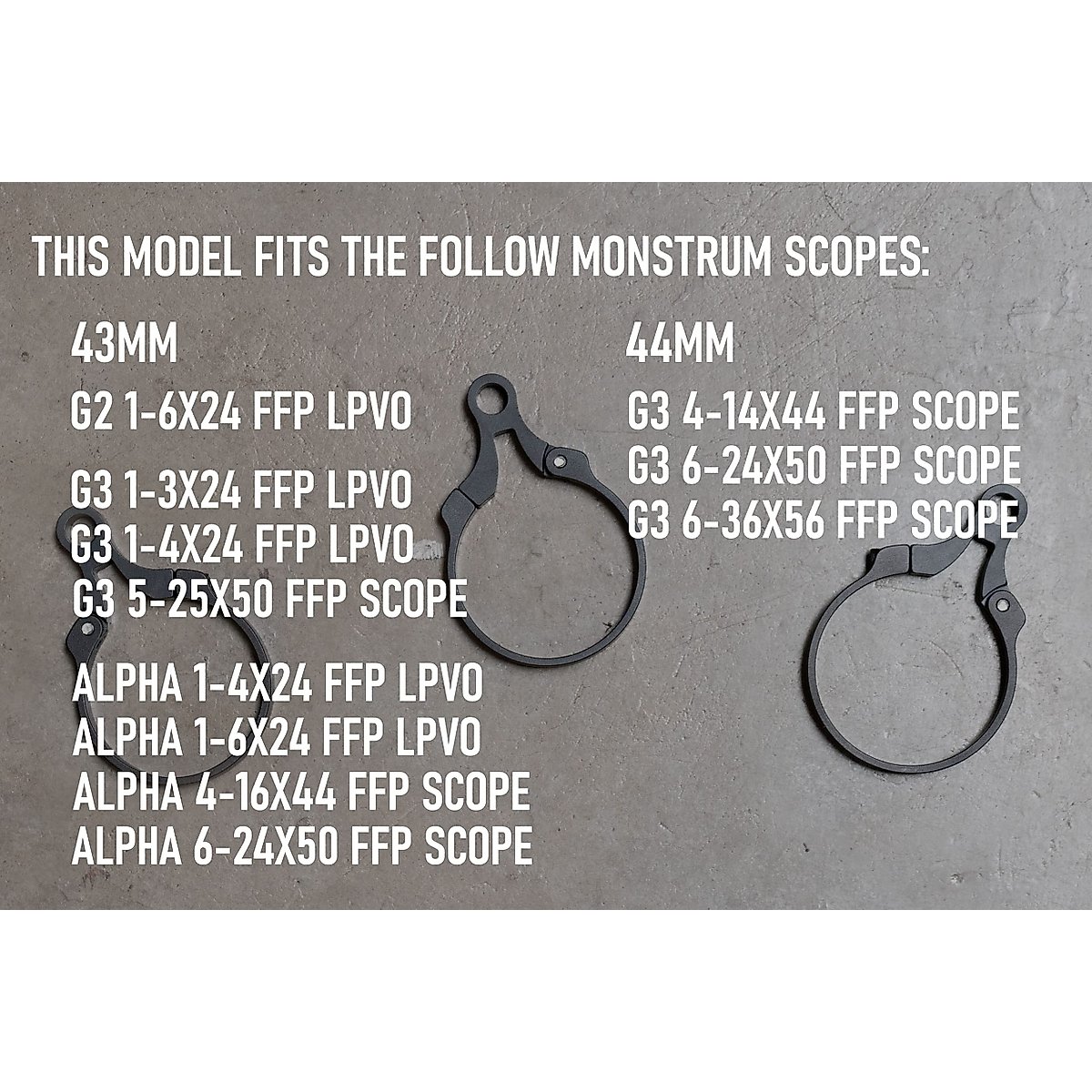 Monstrum G2 1-4x24 FFP Scope | Monstrum 43-B Throw Lever | Bundle