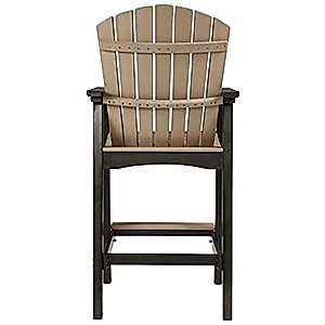 Signature Design by Ashley Fairen Trail 30" Outdoor Barstool, 2 Count, Black & Brown