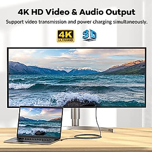 USB C to USB C Cable 100W, 20Gbps 90 Degree Right Angle 4K@60Hz Video Output Cable (USB C 3.1 & 3.2 Compatible) with E-Marker for Thunderbolt 3, Oculus Quest, MacBook, iPad Pro, Pixel, Switch, 3.3FT