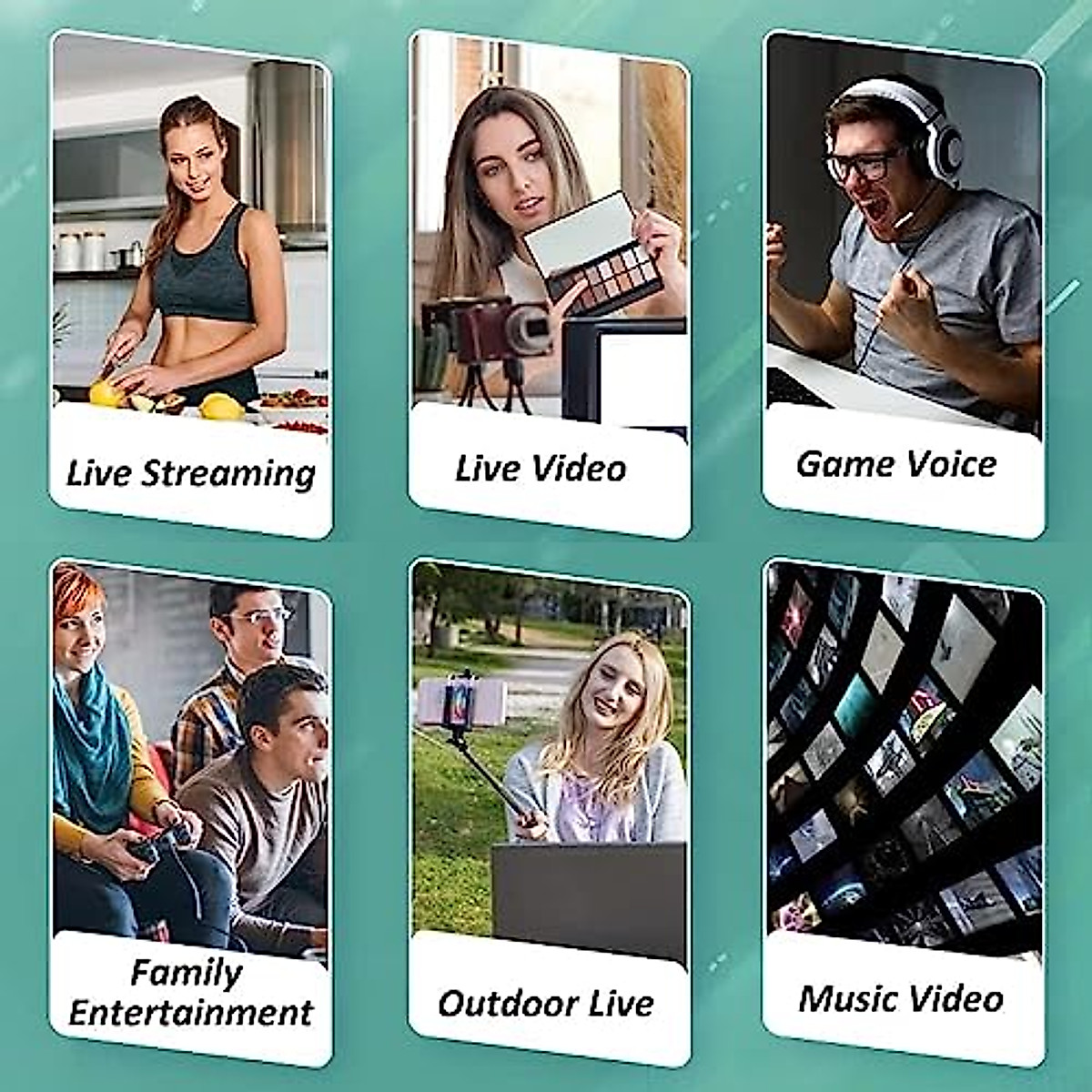 iPhone Microphone Adapter for Live-Streaming Lightning to Microphone & 3.5mm Headphone Adapter with Charging Port iPhone Audio & MIC Splitter Compatible with iPhone 14 13 12 11 SE X 8 7 Plug and Play