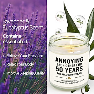 Niyewsor 50th Anniversary Candle, 50th Wedding Anniversary, Gifts for Couple, 50th Anniversary, Gifts for Parents, 50 Years Anniversary, Gifts for Husband, Wife, Him, Her, Friends