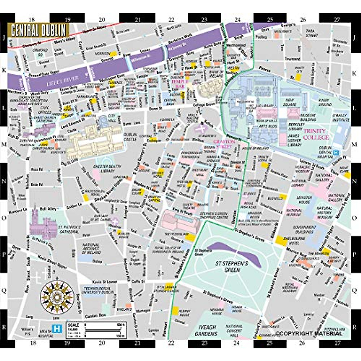 Streetwise Dublin Map - Laminated City Center Street Map of Dublin, Ireland (Michelin Streetwise Maps)
