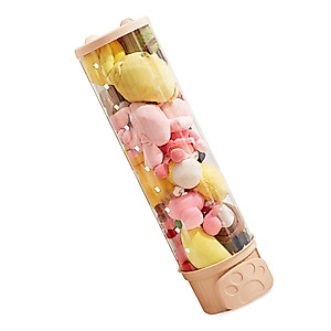 Mrisata Stuffed Animal Storage Tube,Stuff Animal Organizer,Stuffed Animal Zoo Storage, Transparent Stuff Animal Organizer Bucket with for Toy Organizer,Large Toy Storage Box (L)