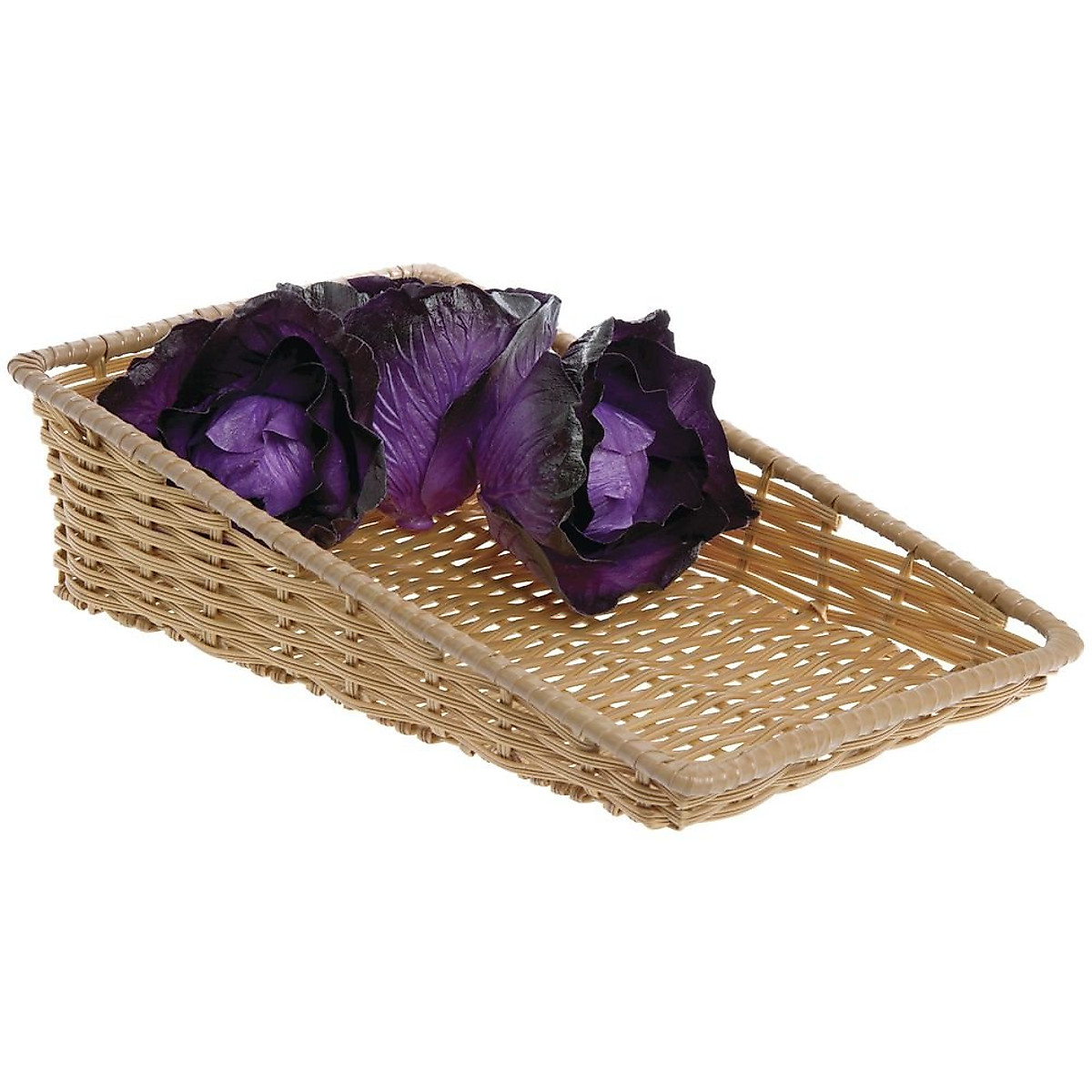 HUBERT Natural Tapered Produce Basket - 11 1/2"L x 18"D x 1 1/2" to 5"H