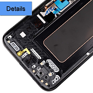 New Super AMOLED Screen Compatible with Samsung Galaxy S8+ Plus G955F G955A G955P G955V G955T G955R4 LCD Touch Screen Display Assembly with Frame + Tools(Black)