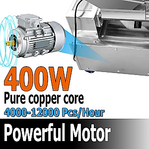 TXMACHINE Bread Machines bread dough divider machine stainless steel Dough cutting cutter machine with 6 molds dough shape and weight can be customized (220V/50HZ, 0.44-0.66lb dough weight)