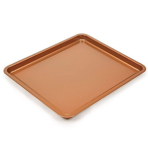 Copper Chef Nonstick Copper Crisper Pan, 12 x 18 Inch Deluxe, 2-Piece Set, Copper
