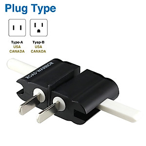 ROAD WARRIOR Universal Travel Plug Adapter Europe/UK/Australia/USA/India/China Compact Does Not Convert Voltage RW101BK Black