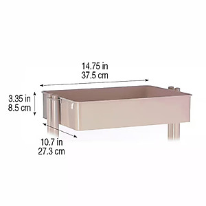 Simply Tidy Lexington 3 Tier Multipurpose Stylish Rolling Storage Cart for Organizing Supplies in Home or Office Spaces, Rose Gold