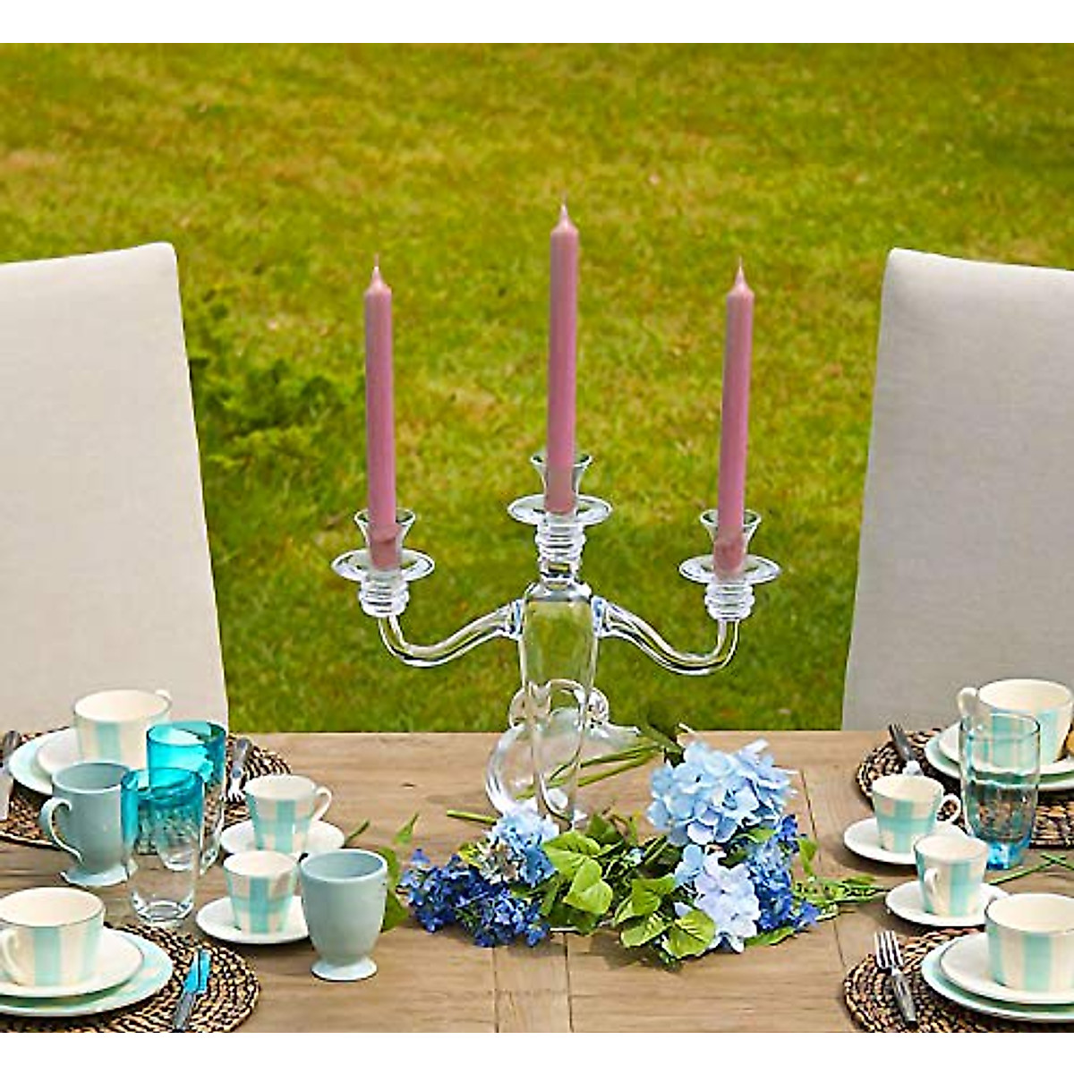 Hyoola 10 Inch Dinner Candles - 12 Pack - Rose Pink Tall Candles - Unscented Rustic Candles - Long Burning Candle Sticks