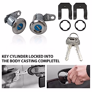 Gxcdizx 2 Door Lock, Cylinders, 2 Keys, 2Clips & 2 Gaskets for 1965-1979 Ford F-250 F-100 Bronco Custom Courier F-150 E-250