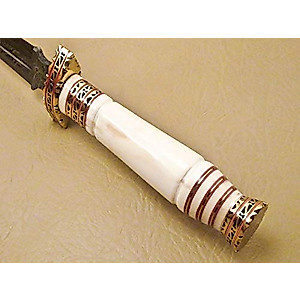 Skokie Knives Hand Made Damascus Steel Hunting Dagger Knife Handle Original Camel Bone with Perfect Grip