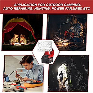 Cordless LED Work Light Powered by Milwaukee 18V M18 Lithium Ion Batteries YEX-BUR Handheld Flashlights Portable Spotlight Floodlights Jobsite Light with 36 LEDs Beads (5 inch outdoor light)