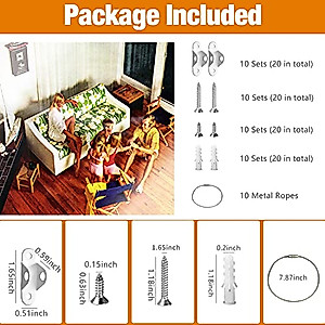 Ougourim Furniture Anchors (10 Packs) Anti Tip Furniture Anchors for Baby Proofing, Furniture Wall Anchor Earthquake Straps for Furniture Dresser Wall Safety Anchor Furniture Fasteners to Wall, White