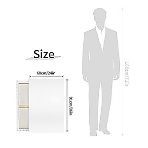 Pre Stretched Canvases for Painting 24x36" 2 Pack Large Blank Canvas Boards for Acrylic Pouring and Oil Painting, 100% Cotton, 5-Time Gesso Primed