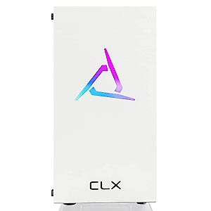 CLX Set Gaming PC - AMD Ryzen 5 5600 3.5GHz, Radeon RX 6400, 1TB NVMe M.2 SSD, 16GB DDR4 Black Memory, CPU air Cooler, WiFi, Windows 11 Home, White