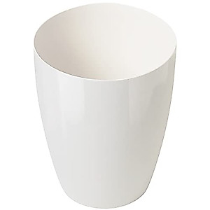 Small Trash Can – Open Top Garbage Cans for Kitchen, Office, Dorm, Bathroom, etc. –Waste Can for Compact/Tight Spaces – The Perfect Bathroom Trash Can - 2 Gallon Trash Bin – Glossy White