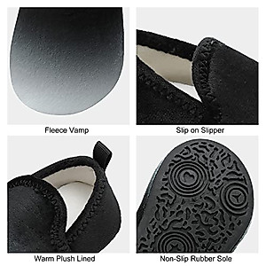 Girls Boys Home Slippers Warm Dinosaur House Slippers For Toddler Fur Lined Winter Indoor shoes Black Gradient 10-10.5 Toddler