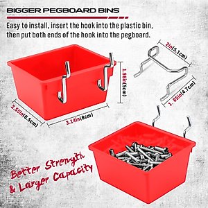 Ultimate 121-Piece Pegboard Hooks Set, Pegboard Accessories with Metal Hooks, Durable Peg Board Organizer Accessories, Pegboard Bins, Peg Board Tool Utility Hooks, Peg Board Hooks