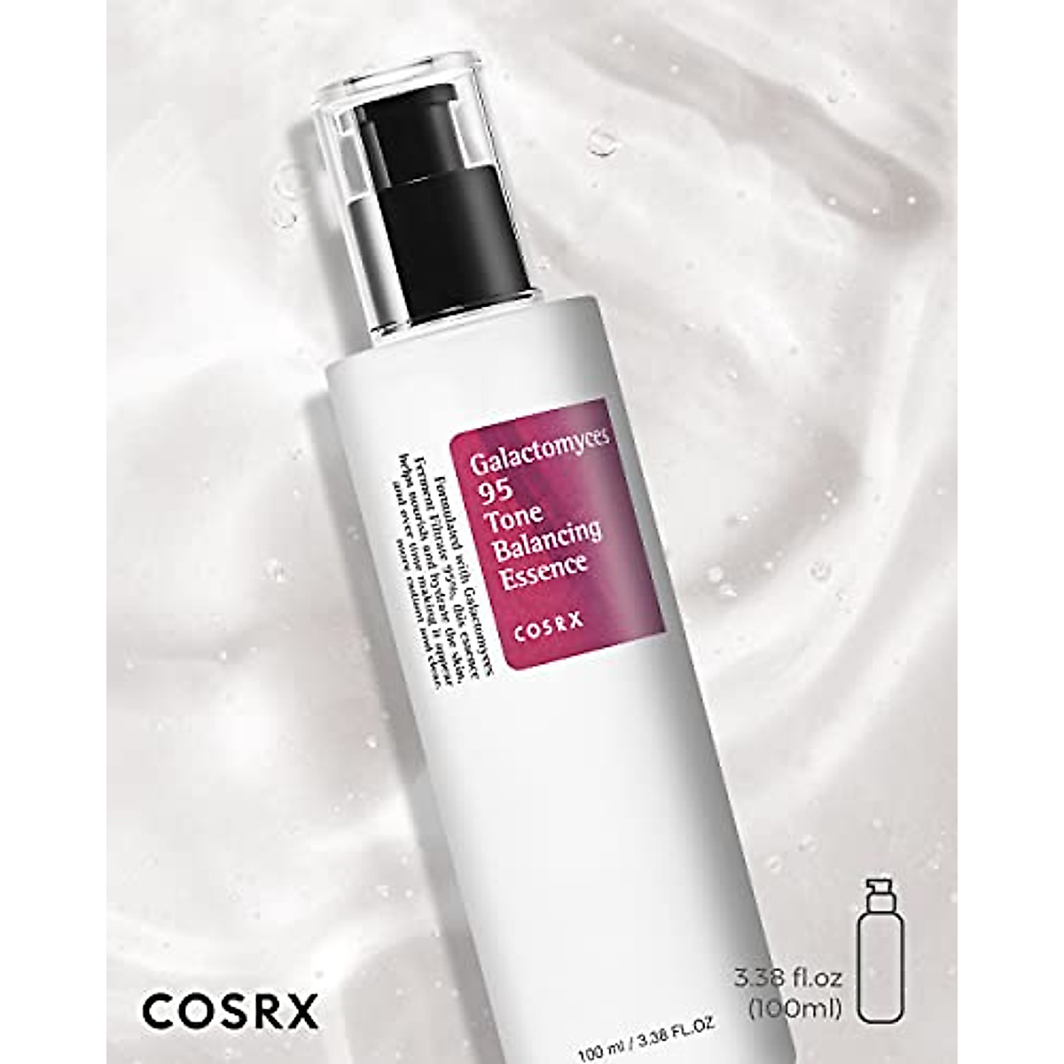 COSRX Galactomyces 95 Tone Balancing Essence, 100ml / 3.38 fl.oz | Galactomyces Ferment Filtrate 95% | Korean Skin Care, Not Tested on Animals, Paraben Free