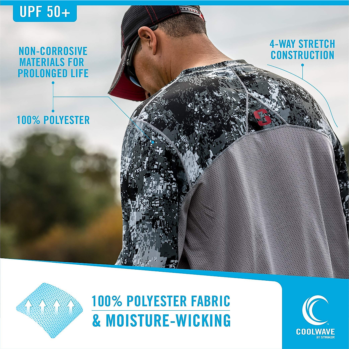 Striker Triumph Ventilated Long Sleeve Shirt, Veil STRYK, L