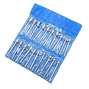 Stone Carving Set Diamond Burrs for Engraving, Grinding, Polishing Stone, Rocks, Jewelry, Glass, Ceramics, Nails Compatible with Dremel Rotary Tools 1/8 inch Shank 20 Pieces Set