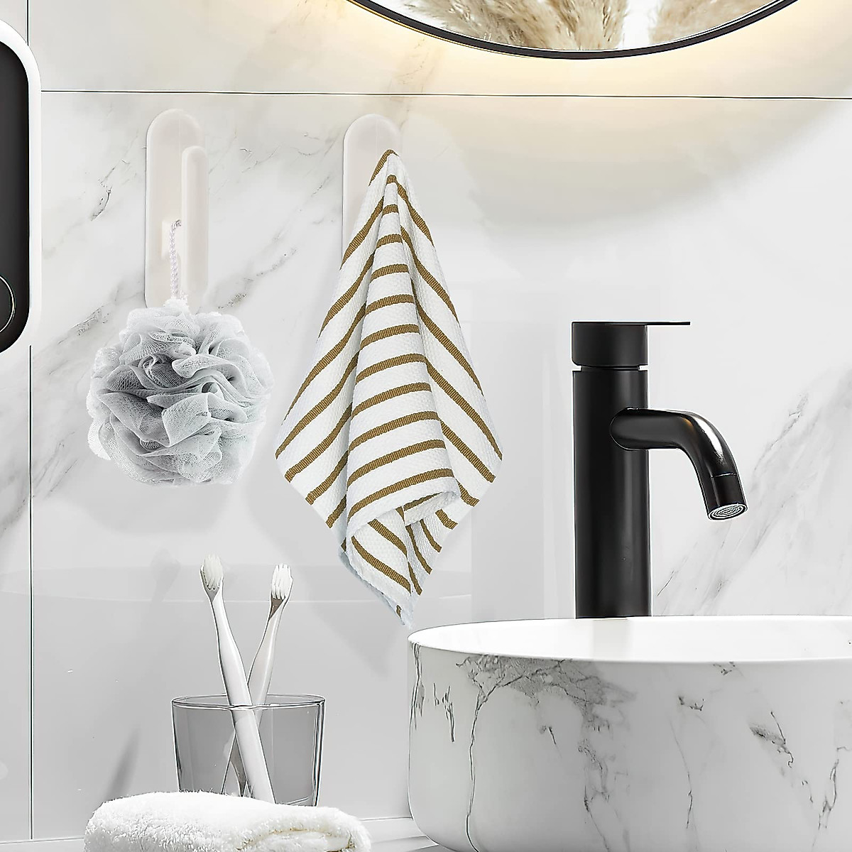 GCRQ 6 Pieces Baby Proofing Safety Door Window Blind Cord Blind Cord Winder Safety Wall Hook Wrap Cleats Blinds String Holder No Tools Needed Easy Installation with Adhesive