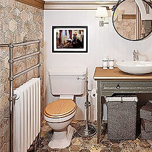 Dumb Movie Wall Art The Toilet Poster Funny Dumber Bathroom Art Frame 12"X16" (Movie 1, 12 in x 16 in)