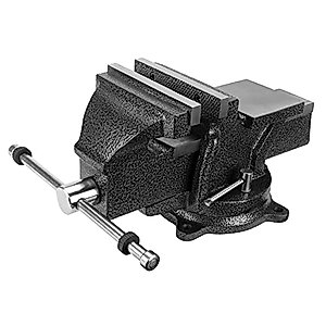 Performance Tool MV8 Hammer Tough Powder Coating, 360 Degree Swivel 8-Inch Bench Vise (7-Inch Jaw Opening, 3-Inch Throat Depth)