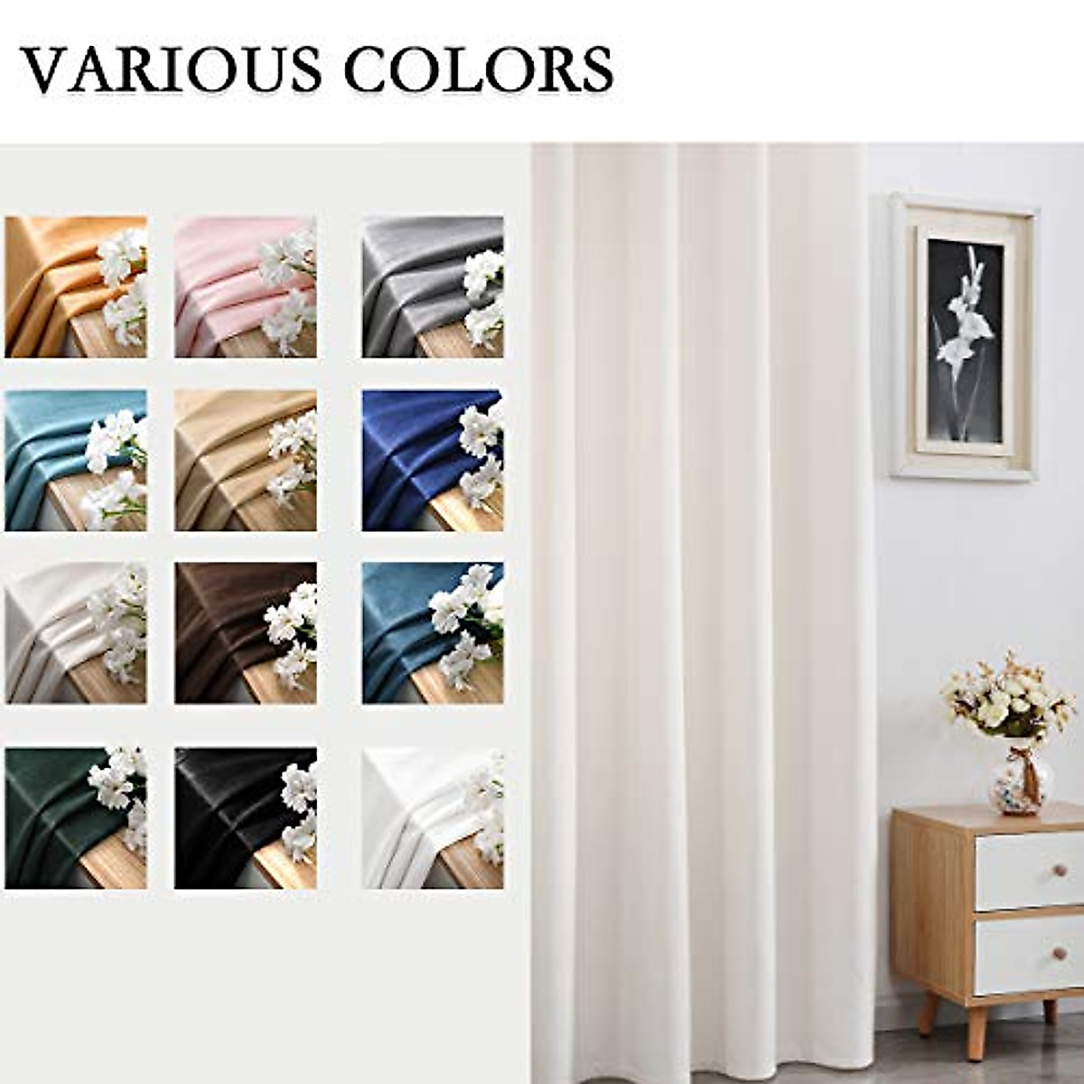 SPXTEX Cream White Velvet Curtains 63 inches Long Sliding Door Curtains for Living Room Ivory Velvet Curtains Grommet Heavy Velvet Drapes Thermal Insulated Curtains for Bedroom Set of 1 Panel