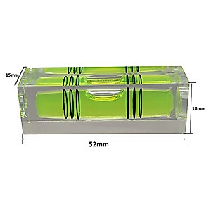 High Precision Bubble Spirit Levels Small Bullseye Level Long Square Mini Level for Wall Frames Hanging RV Tripod etc Measurement Leveling Tool 2 pcs(non-magnetic)