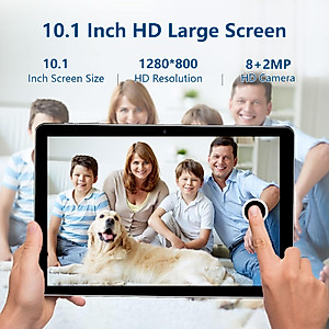 ECOPAD 10.1 inch Android 13 Tablet PC, 6GB RAM 64GB ROM 512GB Expand,Quad-Core Tablets,IPS HD Touch Screen and Dual Speakers,Google Certificated Wi-Fi Tablets,Dual Camera,6000mAh (Gray)