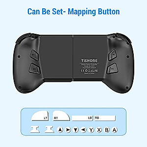 TISHORE Mobile Gaming Controller for iPhone-With a Hard Travel Case Bluetooth Wireless Gamepad 25 Hours Ultra-Long Standby- Xbox Cloud, Steam Link, PS Remote Play,GeForce Now, MFi Apple Arcade Games