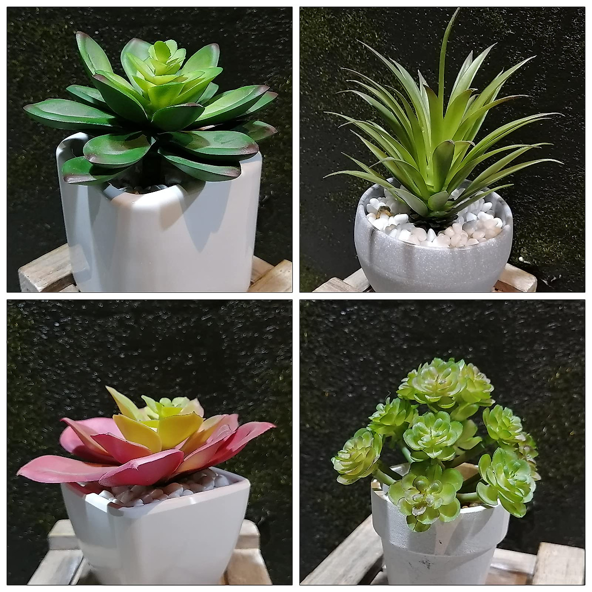 Gardlike 16 Pcs Artificial Succulents Plants Unpotted Fake Plants for Home Garden Office Table Wall DIY Decoration