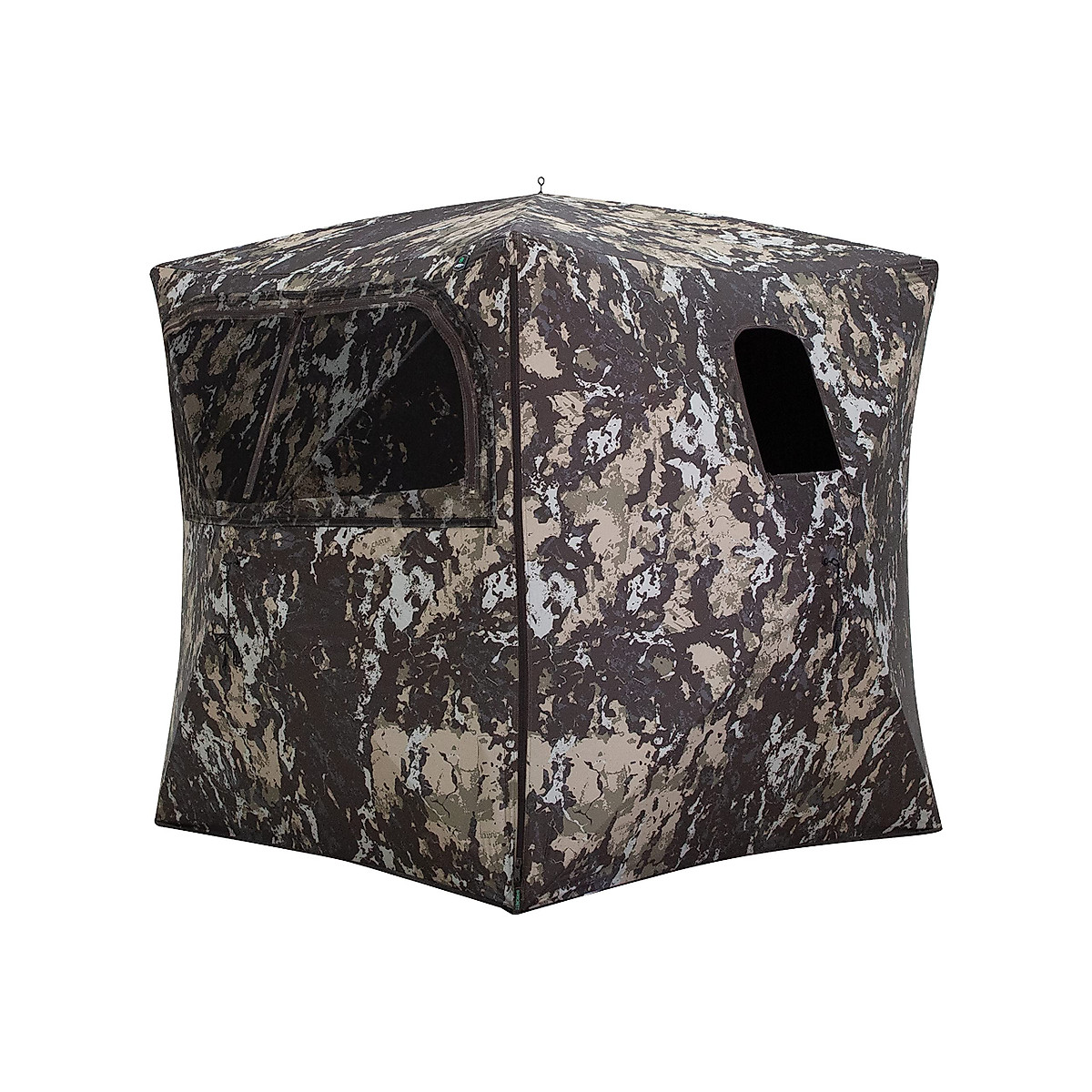 Barronett Blinds® Grounder 250, Portable Hunting Blind, Pop-Up Hub Blind, Large Shooting Windows, Lightweight, 2-Person, Crater™ Core, 67” x 75” x 75”, GR251CC