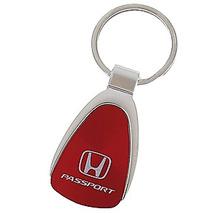 Au-TOMOTIVE GOLD Tear Drop Key Chain for Honda Passport (Red)